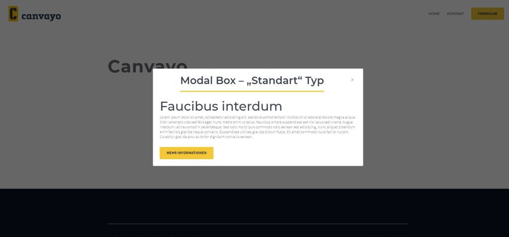 Pop-up (Modal Box) › CANVAYO – Support