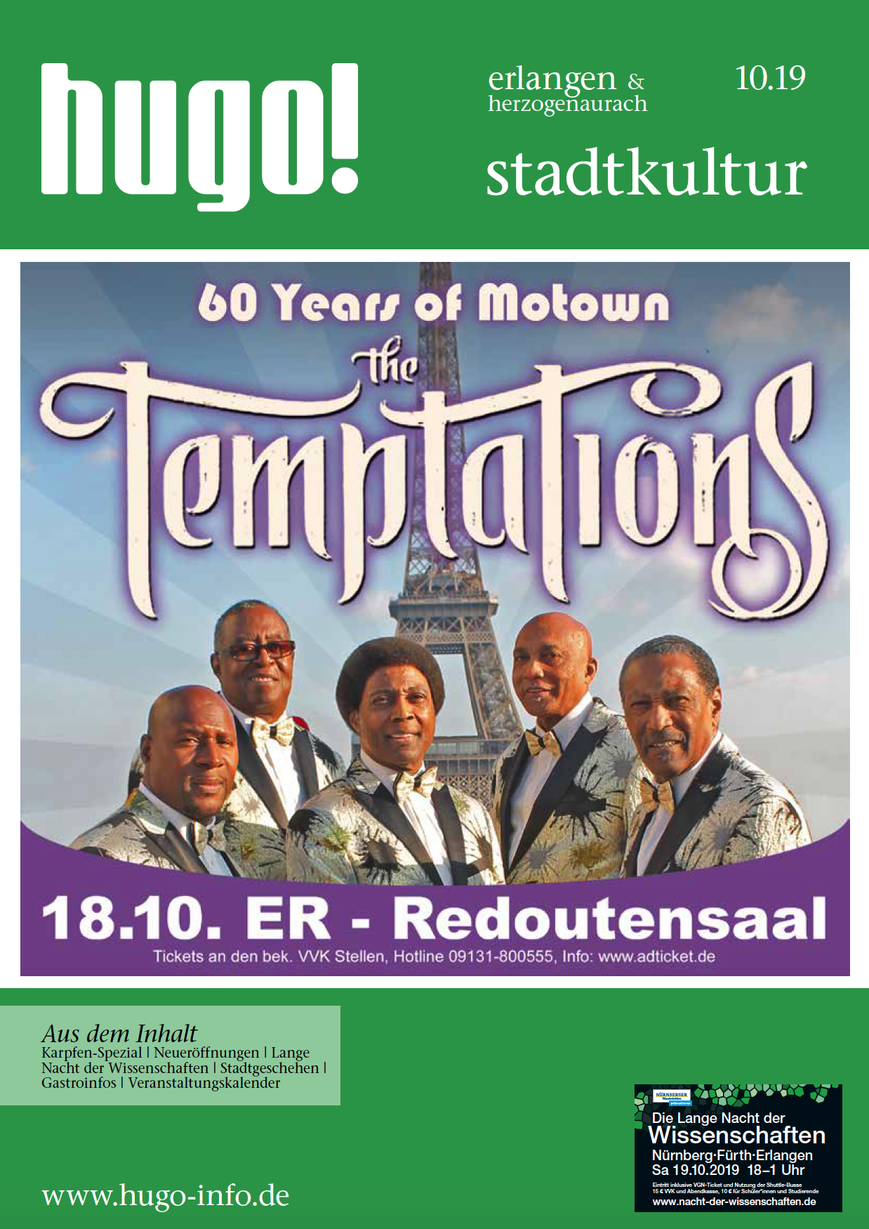 Hugo Magazin Erlangen 10 2019 › Hugo Stadtmagazin - HUGO INFO