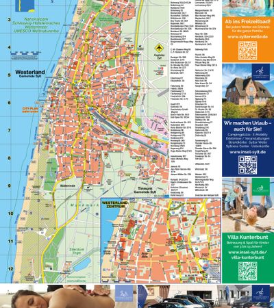 Fabelhafte Westerland Sylt Stadtplan Bild